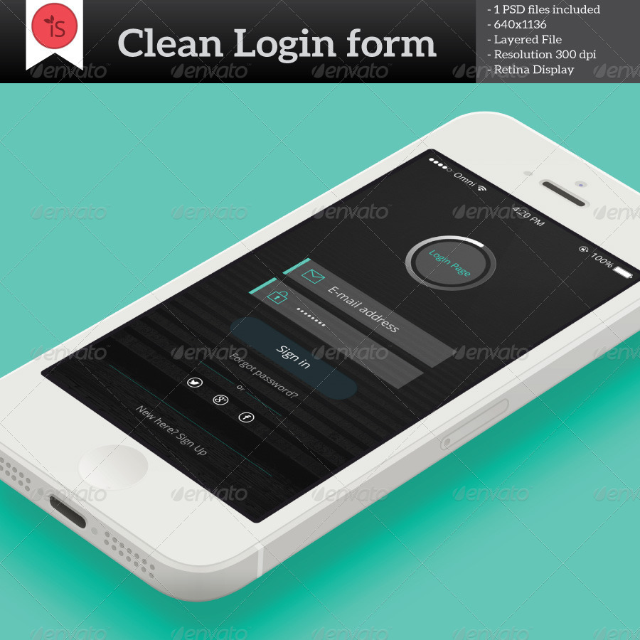 Clean Login Form, Web Elements | GraphicRiver